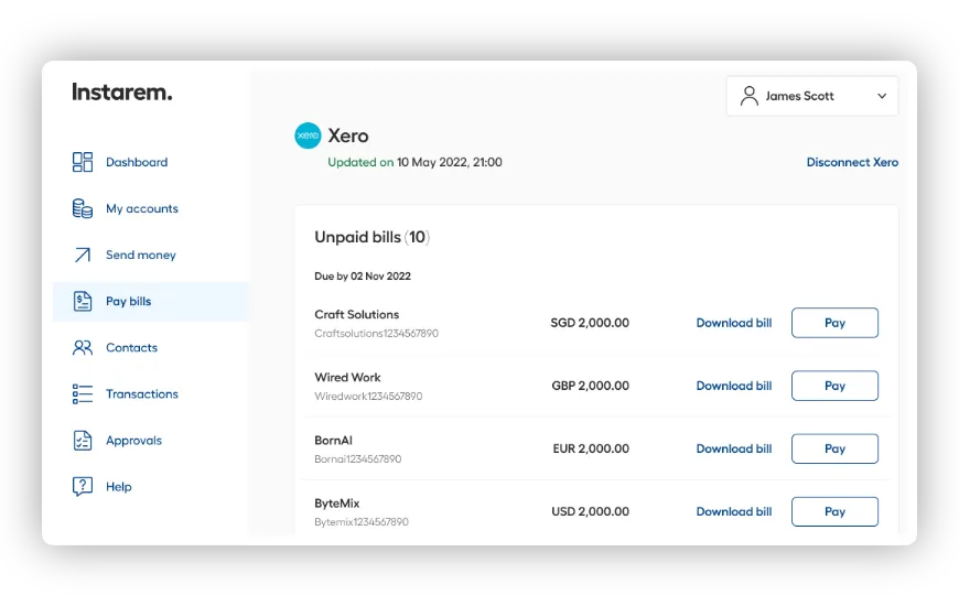 Make international payments with Instarem Singapore