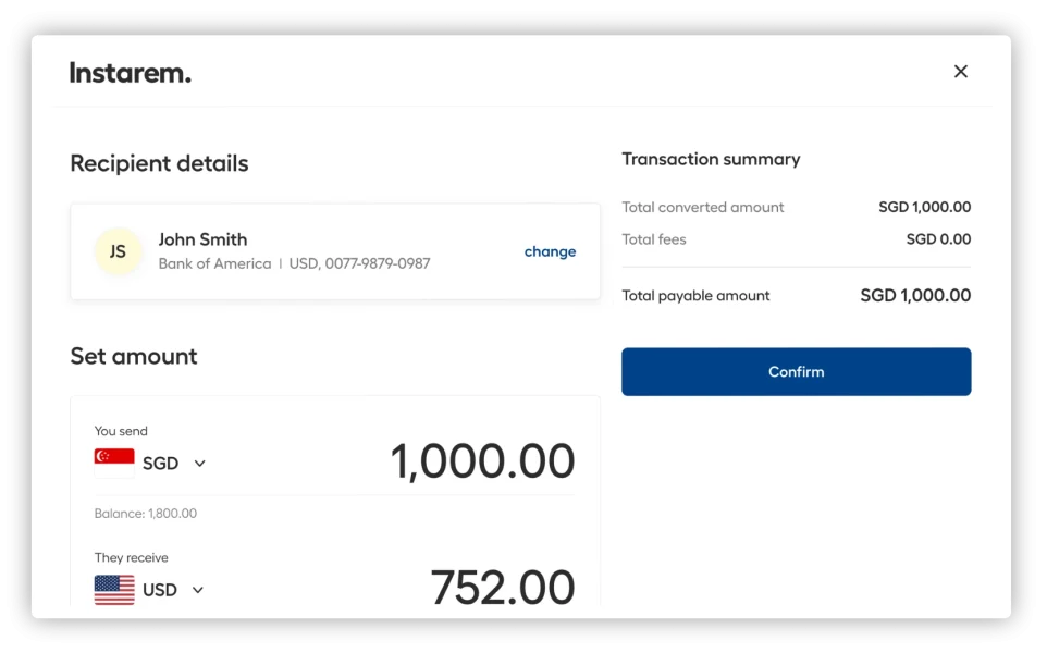 Make international payments with Instarem Europe